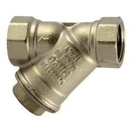 Riegler Schmutzf&auml;nger, Messing vernickelt, G 1, DN 25, MW 0,5 mm (60-5 N)