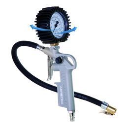 Aerotec Reifenf&uuml;ller GEEICHT mit 30 cm Schlauch inkl.3er Adapter Set (200548)