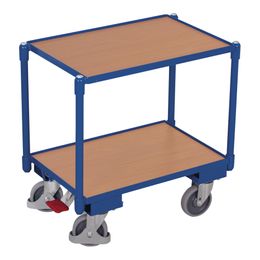 VARIOfit Euro-System-Roller mit 2 Ladefl&auml;chen (10 mm Rand) Zentralbremse EasySTOP ; Cordes (sw-410.540)