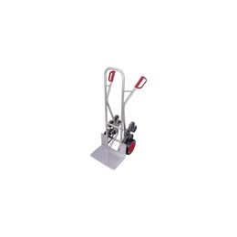 VARIOfit Aluminium Treppenkarre mit 2 f&uuml;nfarmigen Radsternen und Vollgummibereifung Schaufel 480 x 300 mm ; Cordes (ap-710.298)
