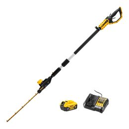Set Dewalt Akku-Stabheckenschere 18V + Akku 5Ah + Ladeger&auml;t 4A (DCMPH566P1-QW)