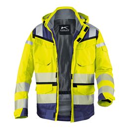 K&Uuml;BLER WORKWEAR Wetterjacke REFLECTIQ SYMPATEX&reg; PSA 2 warngelb/dunkelblau Form 1307 Gr&ouml;&szlig;e M ; K&uuml;bler Workwear (1307 8332-3448-M)
