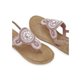 Lascana Zehentrenner 'Sandalette, Sommerschuh, offener Schuh,' pink Gr. 43 f&uuml;r Damen. Mit Zierperlen, Steinchen. Nachhaltig.
