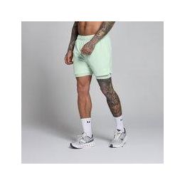 Myprotein MP Herren Training 5 2-in-1 Woven Shorts - Hellgr&uuml;n - XL