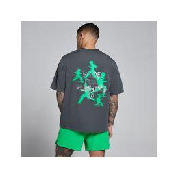 Myprotein MP Herren Velocity Graphic Cotton Modal T-Shirt - Dark Grey / Green - S