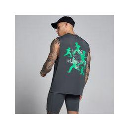 Myprotein MP Herren Velocity Graphic Baumwolle Modal Tank Top - Dunkelgrau / Gr&uuml;n - XXL