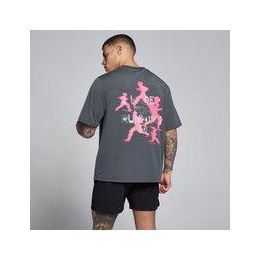 Myprotein MP Herren Velocity Graphic Cotton Modal T-Shirt - Dark Grey / Pink - M