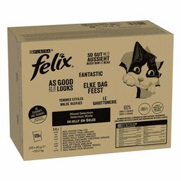 FELIX So gut wie es aussieht Mix in Gelee Katzen-Nassfutter Alleinfuttermittel 120x85g