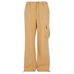 Cargohose Karl Kani "Karl Kani Damen Small Signature Washed Cargo Pants", Damen, Gr. XXS, US-Gr&ouml;&szlig;en, sand, 100% Baumwolle, unifarben, relaxed fit, Hosen Cargohose