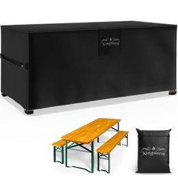Kingsleeve Abdeckplane Bierzeltgarnitur Anthrazit 180x90x74cm 8000mm Wassers&auml;ule