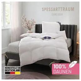 Daunenbettdecke Spessarttraum "Exklusiv, Bettdecken f&uuml;r Sommer und Winter, Decke", wei&szlig;, B:200cm L:220cm, Bezug: 100% Baumwolle. F&uuml;llung: 100% Daunen, Bettdecken, 5 W&auml;rmeklassen & 8 Gr&ouml;&szlig;en, Bestseller