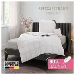 Daunenbettdecke Spessarttraum "First Class", wei&szlig;, B:200cm L:200cm, Bezug: 100% Baumwolle. F&uuml;llung: 90% Daunen, 10% Federn, Bettdecken, 5 W&auml;rmeklassen & 6 Gr&ouml;&szlig;en, Bestseller