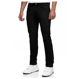 Regular-fit-Jeans INDICODE "INPittsburg", Herren, Gr. 33, L&auml;nge 34, schwarz (ultra schwarz), Denim/Jeans, Obermaterial: 98% Baumwolle, 2% Elasthan, Abriebeffekte, slim fit, Jeans