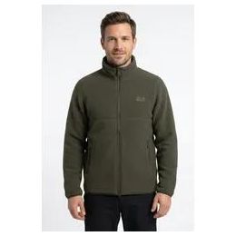 Fleecejacke Jack Wolfskin "LITE CURL FZ M", Herren, Gr. M (50), obsidian mos, Obermaterial: 100% Polyester. Futter: 100% Polyester, normal, Jacken Fleecejacke, Atmungsaktiv, leicht, &Uuml;bergangsjacke