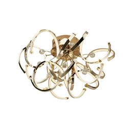 KHG LED-Deckenleuchte goldfarben mit Kristall &brvbar; gold &brvbar; Ma&szlig;e (cm): H: 36 &Oslash;: 50 &raquo; H&ouml;ffner