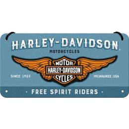Nostalgic Art Harley-Davidson - Logo Blue, H&auml;ngeschild