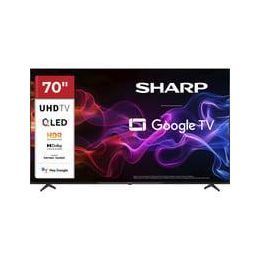 Sharp 70HP5765E, QLED-Fernseher 177 cm (70 Zoll), schwarz, UltraHD/4K, Google TV