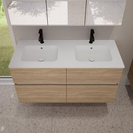 evineo ineo5 evo Slim-M&ouml;bel-Doppelwaschtisch B: 121,5 T: 46,5 cm, BE0837WM,