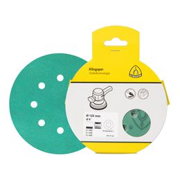 Klingspor FP 77 K Schleifmittel (Set) kletthaftend, 125 mm Lochform GLS5, SB-verpackt im Reiter (367314)