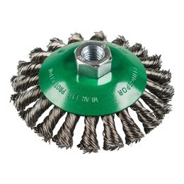 Klingspor Kegelb&uuml;rste gezopft Anzahl Reihen 1 115 mm Gewinde M 14 0,5 Edelstahl (358330)
