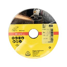 Klingspor CS 561 Fiberscheiben, 125 x 22 mm Korn 80 Sternloch, SB-verpackt in Folie (255913)
