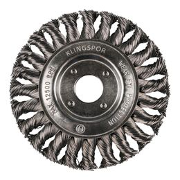 Klingspor Rundb&uuml;rste gezopft einreihig Anzahl Reihen 1 115 x 14 x 22,23 mm 0,5 Stahl (358311)