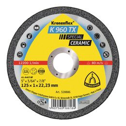 Klingspor K 960 TX Trennscheiben, Keramik 115 x 1 x 22,23 mm gerade (328885)