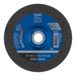 Pferd TOOLS Trennscheibe EH 180x2,5x22,23 mm gekr&ouml;pft Leistungslinie SG STEELOX f&uuml;r Stahl/Edelstahl (61323223)