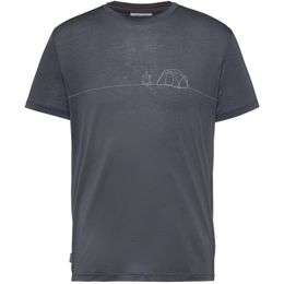 Icebreaker Single Line Camp Funktionsshirt Herren - Gr&ouml;&szlig;e M - grau