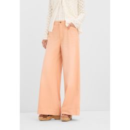 bonprix Wide-Leg-Jeans High Waist, orange, Gr.46, Wide-Leg-Jeans High Waist, 66% Baumwolle