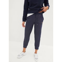 bonprix 7/8-Sweathose in Jeansoptik, blau, Gr.52/54 (XXL), Lockere Sweathose in Jeansoptik und mit B&uuml;ndchen, 70% Baumwolle