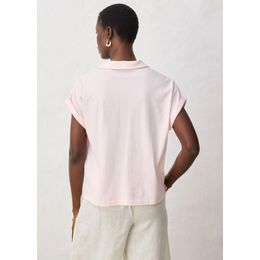 bonprix Poloshirt mit Seidenanteil weit geschnitten, rosa, Gr.40/42 (M), bequemes Baumwoll-Seiden Poloshirt, aus Seide