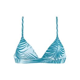 LASCANA ACTIVE Athletic Bikini Top female size 75 Light blue / Petrol / White