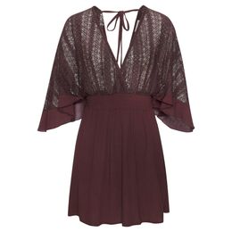 Lascana Kleid Damen Gr&ouml;&szlig;e 44 dunkelbraun Sommerkleid