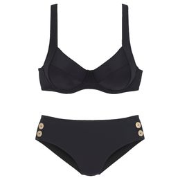 Vivance By Lascana Bikini Damen Gr&ouml;&szlig;e XXL beige / schwarz