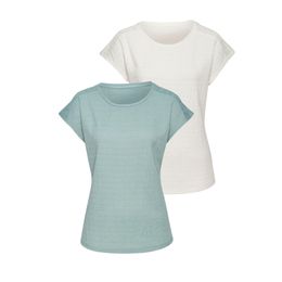 Vivance By Lascana T-Shirt Damen Gr&ouml;&szlig;e XXL/XXXL mint / wei&szlig;