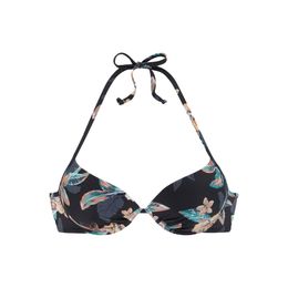 Venice Beach Bikinitop Damen Gr&ouml;&szlig;e 75 petrol / hellorange / schwarz / wei&szlig;