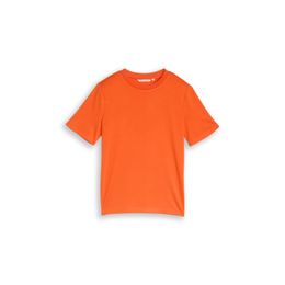 Tom Tailor Denim Damen Loose Fit T-Shirt, orange, Uni, Gr. M