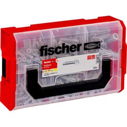 Fischer L-Boxx mini SX Plus + Schraube, mit Tragegriff und transparentem Deckel, 210-teilig