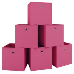 Faltbox Vcm "6er Set Faltbox Klappbox Aufbewahrungsbox Boxas", pink, B:27cm T:27cm, Aufbewahrungsboxen