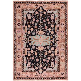 Wollteppich FLAIR RUGS "Blossom 3D Effekt", rosa, B:160cm H:5mm L:230cm, Wolle, Teppiche, Wolle, Teppich, Wohnzimmer, Schlafzimmer, Esszimmer