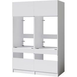 Mehrzweckschrank-Set BASIC BY BALCULINA "Washhome B/T/H 135x68x200 cm", wei&szlig;, B:135cm H:200cm T:68cm, FSC-zertifizierter Holzwerkstoff, Kastenm&ouml;bel-Sets, Breite 135cm, h&ouml;henverstellbare Metallf&uuml;&szlig;e