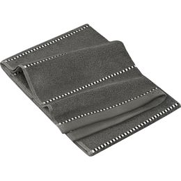 Handtuch Esprit "Box Stripes", grau (grau steel), B:50cm L:100cm, Webfrottier, Obermaterial: 85% Baumwolle, 15% Lyocell (TENCEL&trade;), Handt&uuml;cher, hohe Saugf&auml;higkeit