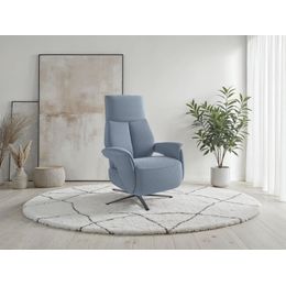 Sit & More TV-Sessel SIT & MORE "TV Lazy", hellblau, B:75cm H:117cm T:85cm, 98% Polyester 2% Polyamid, Sessel, zur Auswahl mit Herz-Waage-Position