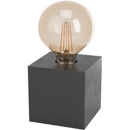 Eglo Tischleuchte "PRESTWICK 2", schwarz (anthrazit), H: 9,5cm, 1 Stk., Leuchten, Nachttischlampe, Deko, wohnlich, Schalter am Kabel, 9,5x9,5x9,5 cm, Tischleuchte