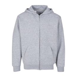 Sweatjacke Urban Classics "Urban Classics Kids Basic Essential Zip Hoody", Jungen, Gr. 146/152, erdgrau, 65% Baumwolle, 35% Polyester, unifarben, Sweatjacken Sweatjacke