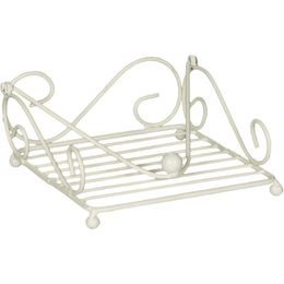 Serviettenhalter Home Affaire "Antik II", wei&szlig;, B:18cm H:9cm L:18cm, Metall, Serviettenhalter