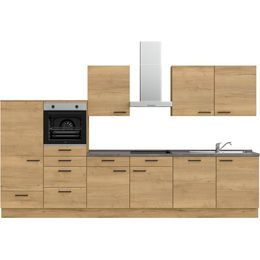 K&uuml;chenzeile Nobilia "Structura I", NEU: individuell anpassbar mit gratis Profi-Beratung", braun (k&uuml;che: braun, korpus: eiche sierra nachbildung, arbeitsplatte: beton schiefergrau nachbildung), B:360,3cm H:216,6cm T:60cm, Komplettk&uuml;chen-Sets, K&uuml;chenzeile, vormontiert, Breite 360 cm, Ausrichtung w&auml;hlbar, wahlw. mit E-Ger&auml;ten