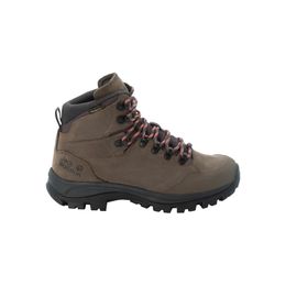 Trekkingschuh Jack Wolfskin "REBELLION TEXAPORE MID W", Damen, Gr. UK 6 - EU 39,5, Normalschaft, braun (braun, phantom), Main Material Second Material 100% Polyamide Lining Sole 100% Rubber/ EVA, Schuhe Trekkingschuh