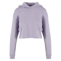 Kapuzenpullover Urban Classics "Urban Classics Damen Ladies Oversized Cropped Light Terry Hoodie", Damen, Gr. L, dustylila, 35% Baumwolle, 35% Baumwolle (Bio), 30% Polyester, unifarben, normal, ohne Ausschnitt, Pullover Kapuzenpullover